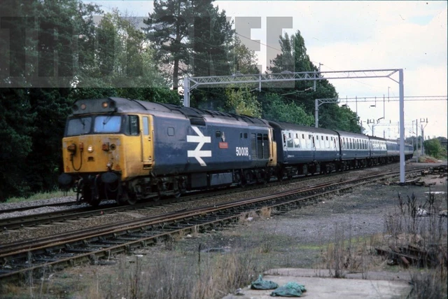 35MM SLIDE BR British Railways Diesel Loco Class 50 50008 Balsall 1987 ...