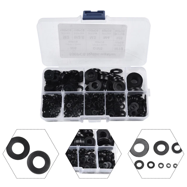 RONDELLES SET FORME Large Gamme De Utilisations 500PCS Noir M2/M3 /M4 ...