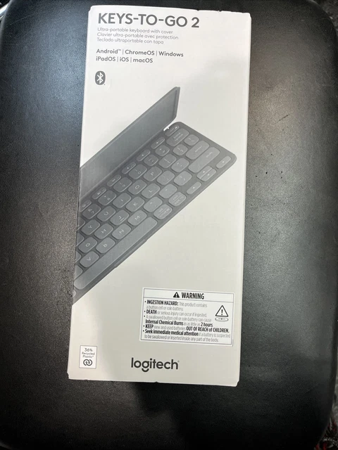 LOGITECH KEYS-TO-GO 2 Portable Bluetooth Tablet Keyboard, Builtin Cover ...