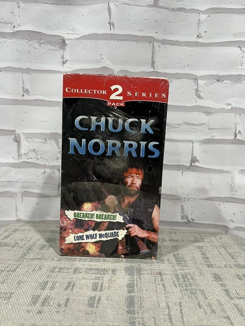 RARE SEALED VHS Chuck Norris 2 Pack Video Breaker Lone Wolf Mcquade ...