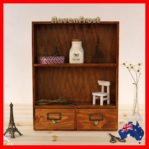 Timber Wall Shelf Mounted Display Cabinet Unit Wooden Cupboard Chest