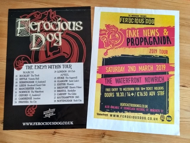 FEROCIOUS DOG PUNKFOLK band gig / concert posters £15.00 - PicClick UK