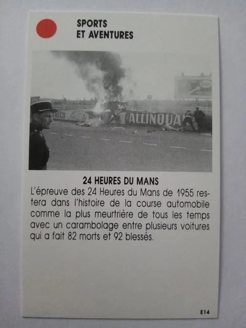 24 H DU MANS AUTO RACING Card Star French Edition 1987 87 EUR 13,00 ...