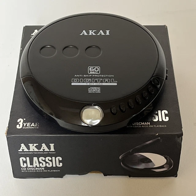 AKAI CLASSIC CD Discman Portable CD Player Boxed £16.00 - PicClick UK
