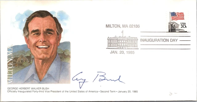 1985 INAUGURATION DAY - George Bush - 43ème US VP - Milton, MA - F31600 ...