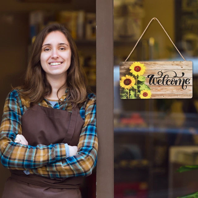 EN BOIS SIGNE De Bienvenue Rustique Panneau La Ferme Porte D'entrée EUR ...
