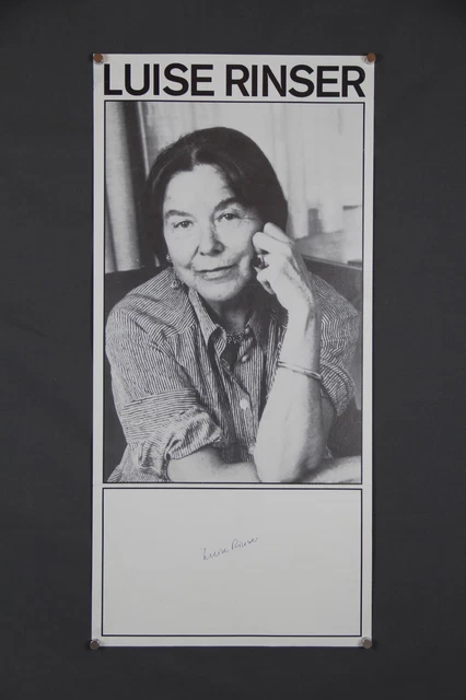 LUISE RINSER PLAKAT Autogramm mit großem Bild Signiert 62x29,5 EUR 30,00 - PicClick DE