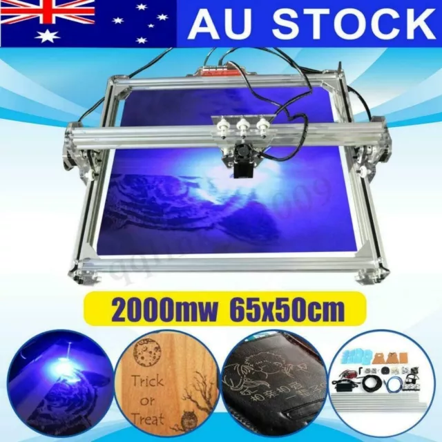 2000MW 65*50CM LASER Engraving Engraver Logo Carver Marking Printer Cutter $202.00 - PicClick AU