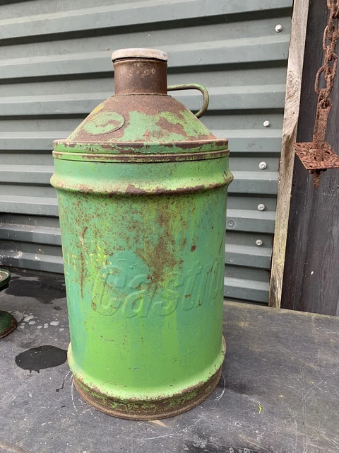 VINTAGE CASTROL 5 Gallon embossed logo can with cap & seal £65.00 ...