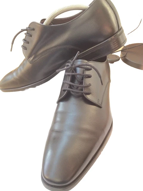 MENS NEXT ITALIA Signature Shoes Lace Up Brogue Business Leather Black ...