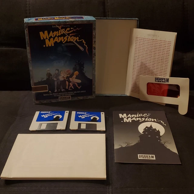 CLASSIC LUCAS FILM Games Maniac Mansion for Commodore Amiga 500, 1000 ...