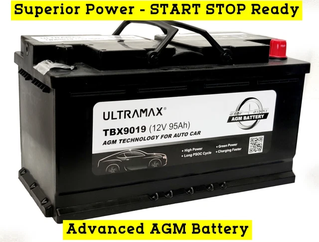 ULTRAMAX VRLA AGM 019 / 017 Car Battery - 12V 95AH - AUDI VW ...
