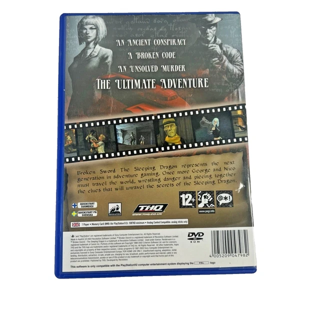 BROKEN SWORD SLEEPING DRAGON PLAYSTATION 2 PS2 Complete £11.95 ...