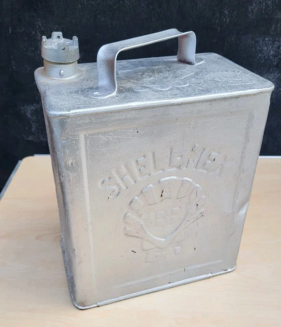 VINTAGE BP SHELLMEX Petrol Fuel Can 2 Gallon With Cap BEEN PAINTED ...