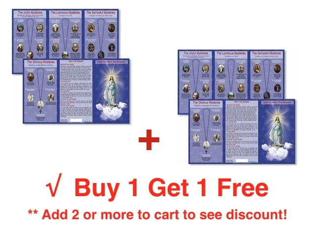 OUR FATHER HAIL Mary Prayers How to Pray the Rosary Pocket Tri Fold ...