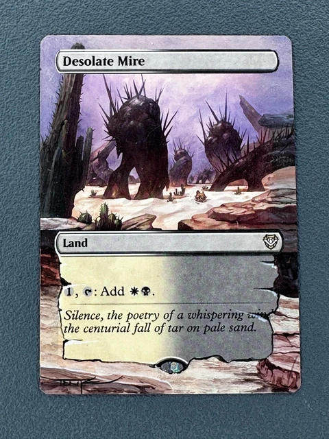 DESOLATE MIRE MTG Outlaw of Thunder Junction dipinto a mano alterato tenda artistica completa ...