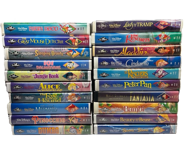 DISNEY BLACK DIAMOND Classic VHS Video Tape Complete Set Lot 20 Movies ...