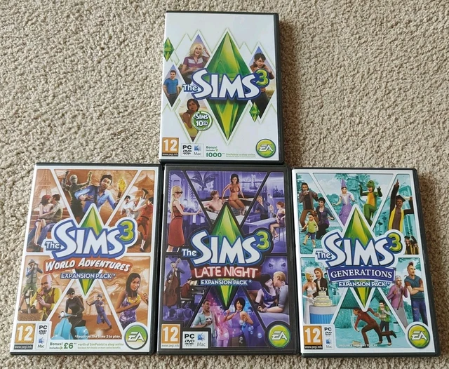 THE SIMS 3 Base Game and 3 Expansion Packs PC Games Bundle £14.99 ...