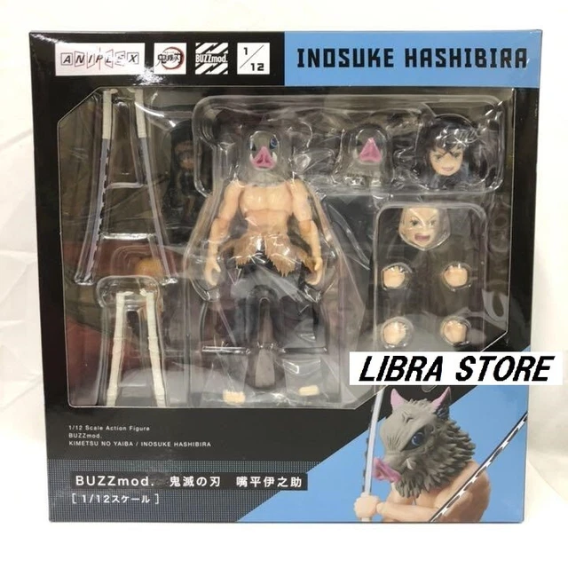RARE DEMON SLAYER Buzzmod. Inosuke Hashibira Figurine 1/12 Exclusivité ...