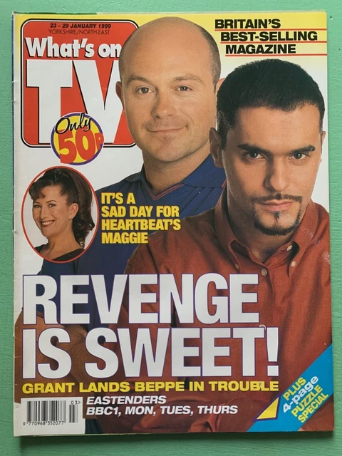WHAT'S ON TV mag 23-Jan-1999 MICHAEL GRECO ROSS KEMP Davina McCall Crimewatch UK £9.99 - PicClick UK