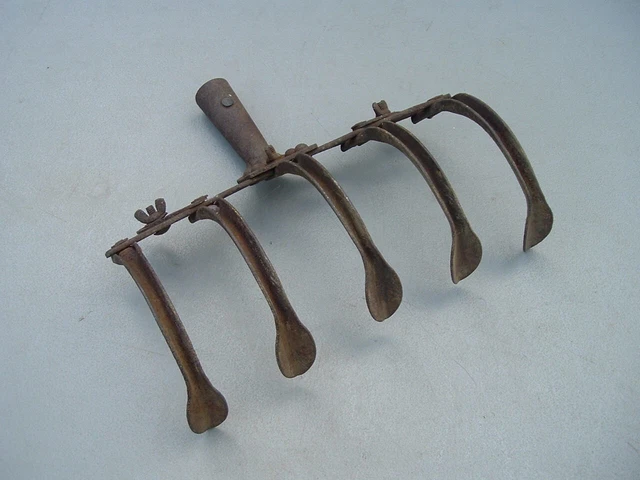 T455- 5 TINE Hand Cultivator Rake Claw Garden Tool Head $44.95 - PicClick