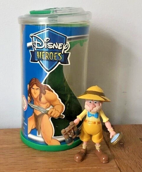 FAMOSA DISNEY HEROES Tarzan Professor Archimedes Q Porter 3" Poseable ...