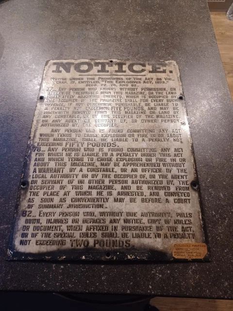 OLD MINING EXPLOSIVE Sign Metal / Enamel £182.72 - PicClick UK