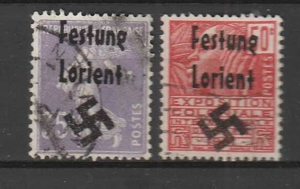 TIMBRES DE GUERRE-DEUTSCHES Reich-Hitler-Occupation Nazi - FESTUNG ...