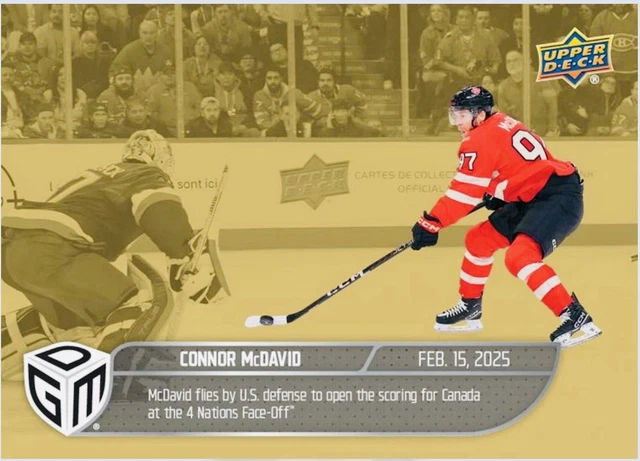 CONNOR MCDAVID 4 Nations Face-Off “Opens Scoring” Game Dated Moments ...