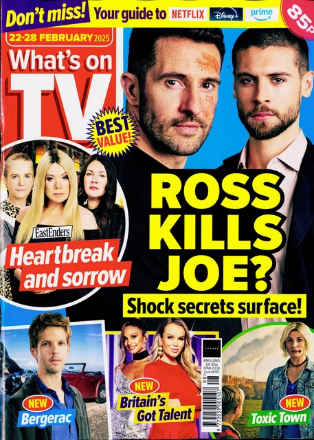WHATS ON TV England Magazine 22/02/2025 £4.06 - PicClick UK