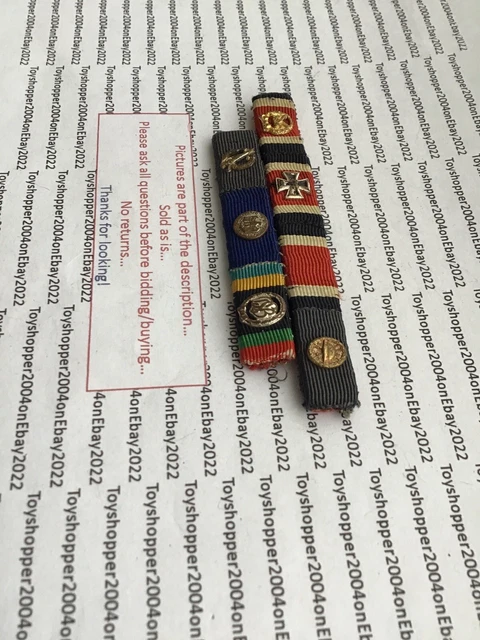 GERMAN WW2 1957 Veteran Bundeswehr Ribbon Bar Iron Crosses Army Honor ...