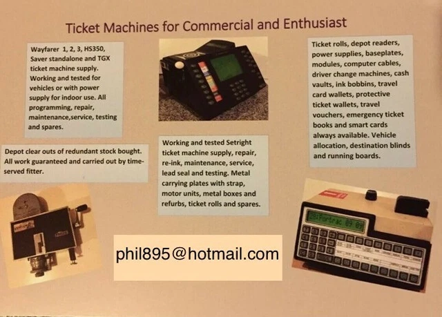 ORIGINAL HANDLE SUPPLIED and Fitted to Your Own Setright Bus Ticket ...