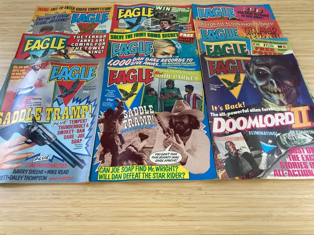 VINTAGE EAGLE COMICS Collection Featuring Dan Dare 1980s x 10 Issues £ ...