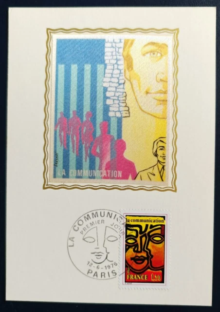 LA COMMUNICATION, PARIS, Carte FDC sur Soie 1er jour 1976 EUR 1,99 - PicClick FR