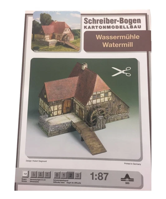 CARDBOARD MODEL BUILDING Watermill | Model Kit | Paper Model $18.50 ...