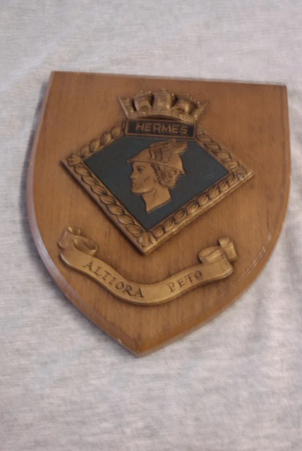 HMS HERMES WALL shield plaque crest Royal Navy RN £19.99 - PicClick UK