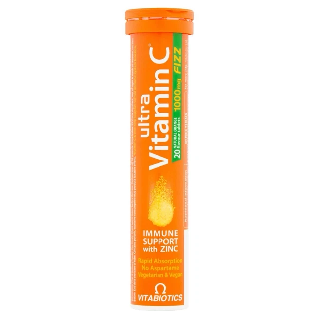 VITABIOTICS ULTRA VITAMIN C 1000mg Fizz Natural Orange Flavour Tablets ...