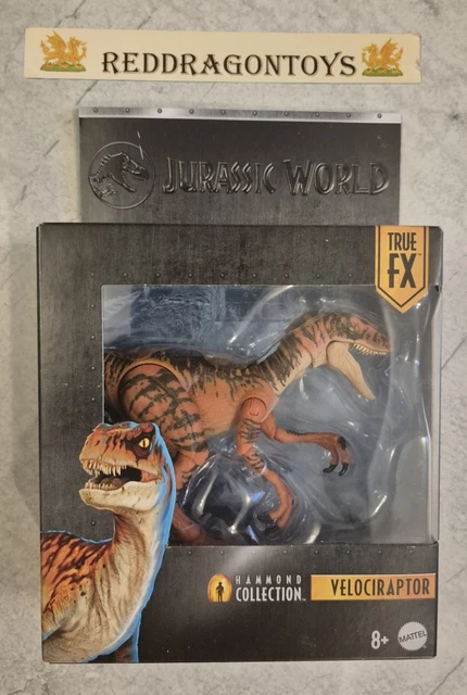 JURASSIC WORLD PARK Hammond Collection Tiger Velociraptor Figure New ...