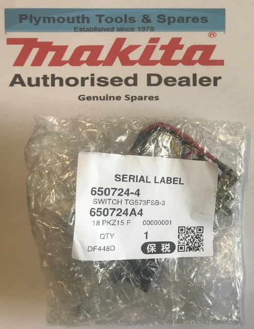 MAKITA DHP458 GENUINE switch 650724-4 £34.00 - PicClick UK