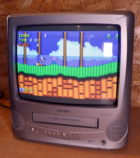 BUSH BTV18SIL/VA 14& Inch CRT TV VCR VHS Video Retro Gaming Television CRT £79.95 - PicClick UK