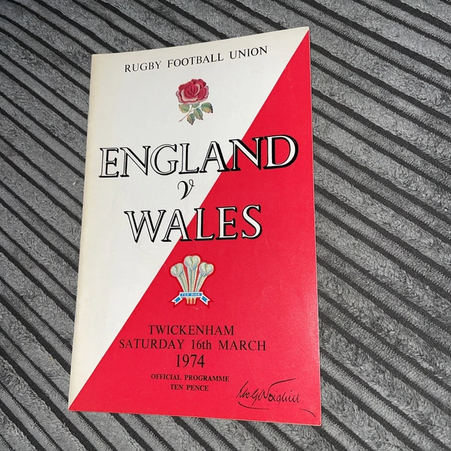 1974 ENGLAND V Wales Five Nations International @ Twickenham Rugby ...