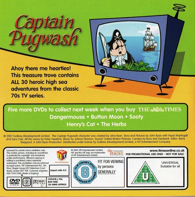 CAPTAIN PUGWASH : Complete 30 Episodes - Original 1970s TV series ...