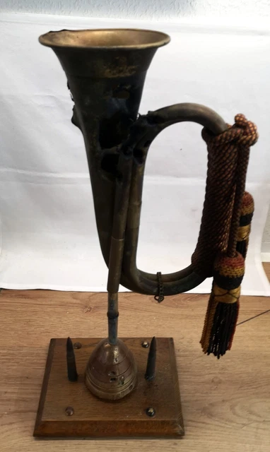 WW1 WW2 TRENCH art bugle battle felid damage £156.70 - PicClick UK