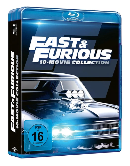 FAST & FURIOUS - 10-Movie-Collection (Blu-ray) Vin Diesel Paul Walker ...