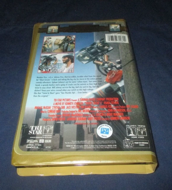 SHORT CIRCUIT 2 Columbia Tristar Family Collection VHS w/ Clamshell ...