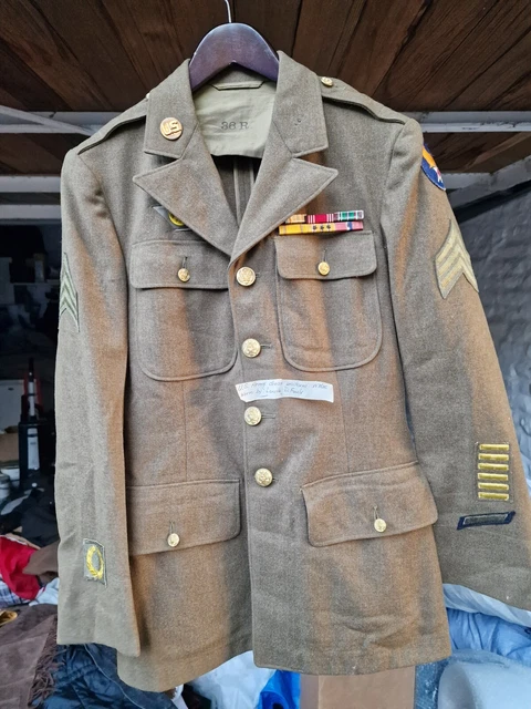 ORIGINAL WW2 US Army / Airforce A Class Dress Uniform With Ribbons, Tie ...