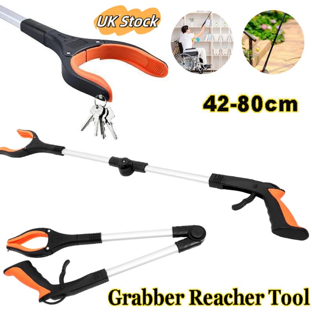 FOLDABLE GARBAGE PICK Up Hand Tool Easy Reach Grab Grabber Stick Extend ...
