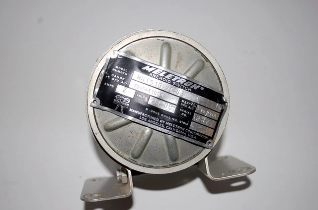 MELETRON ANEROID SWITCH #M4151G-7C-43 Falcon Jet Application- Untested ...