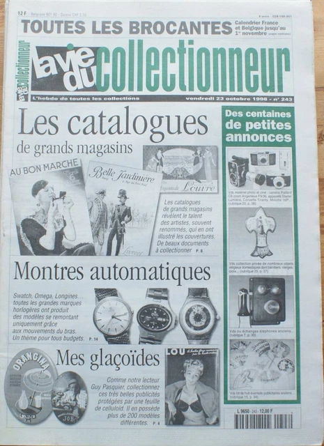007311 - LA vie du collectionneur - Numéro 243 du 23 Octobre 1998 ...