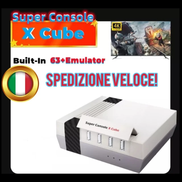 RETRO SUPER CONSOLE X Cube 4K HD TV Console videogiochi per PS1/PSP/N64/DC EUR 50,00 - PicClick IT